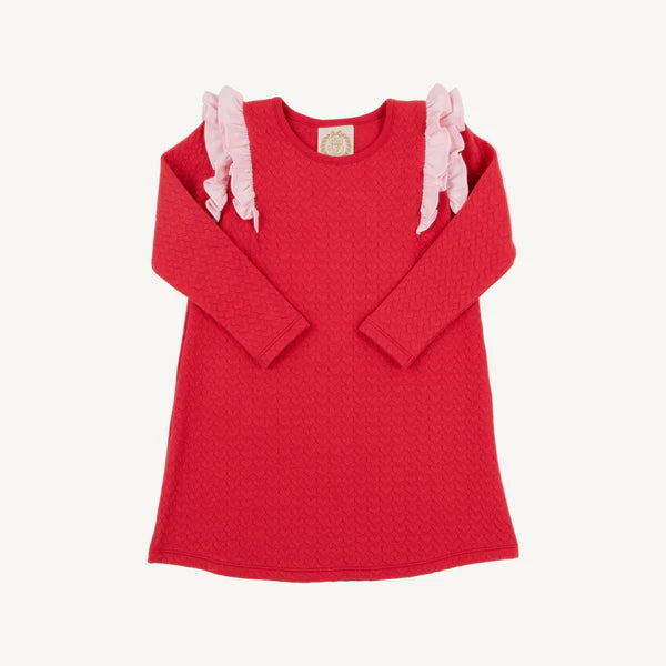 Long Sleeve Ruehling Ruffle Dress - Richmond Red – Shop The Carousel